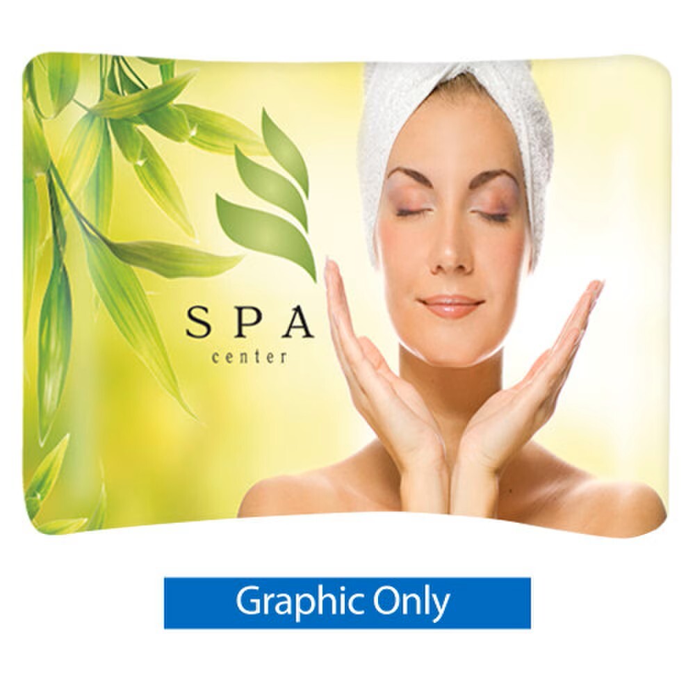 8ft Curved Tension Fabric Backdrop Replacement Graphic