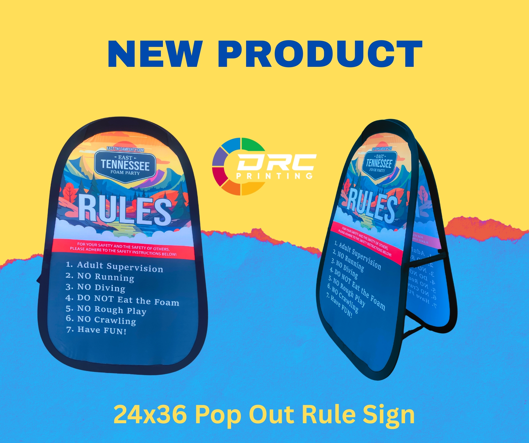 Foam Rule Sign (Pop Out Banner)