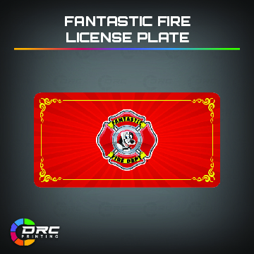Fantastic Fire License Plate